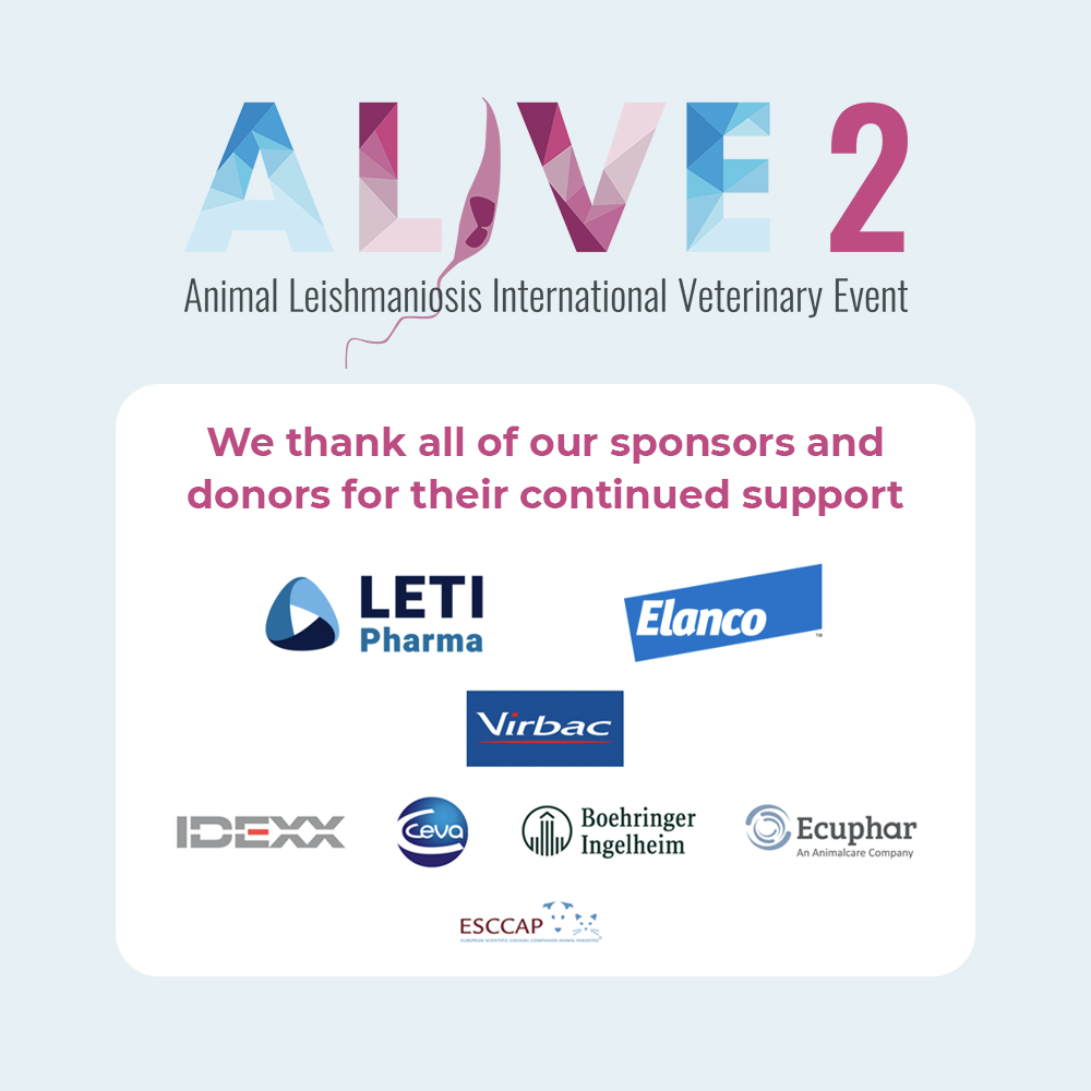 Honoring Our Sponsors at ALIVE 2, 2024 - LeishVet ALIVE